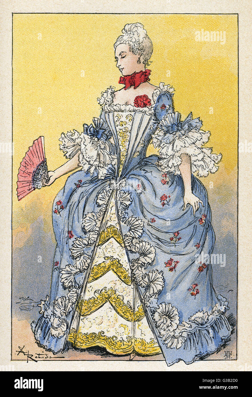 Lady of circa 1760 Stock Photo - Alamy