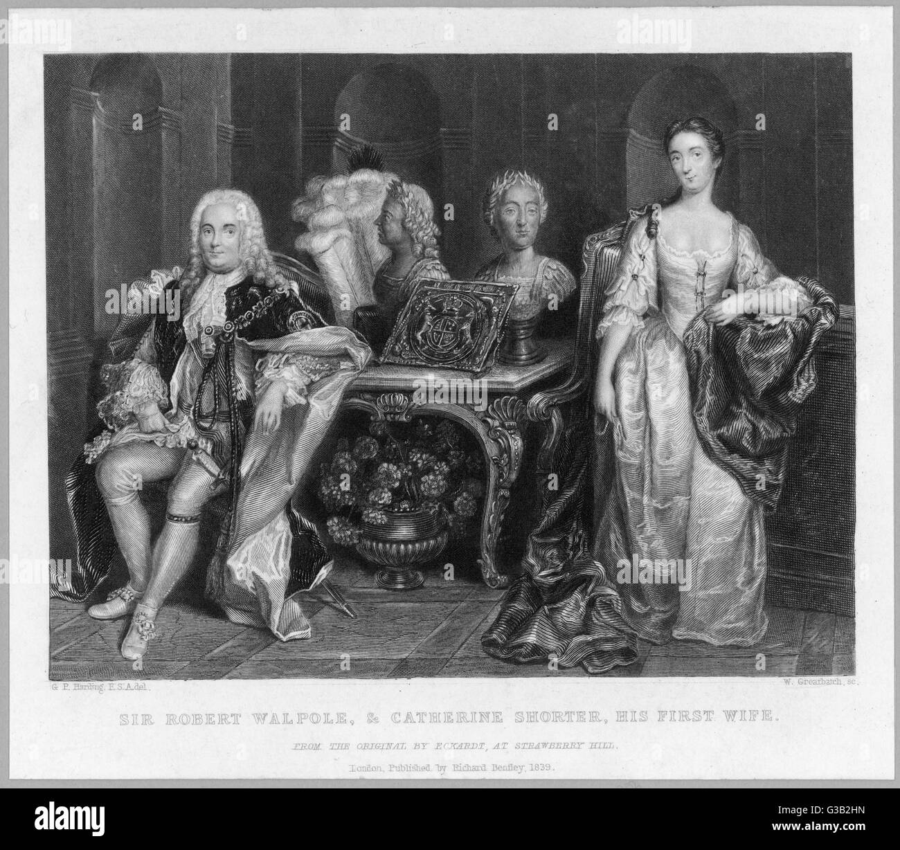 ROBERT WALPOLE & WIFE 1 Stock Photo - Alamy