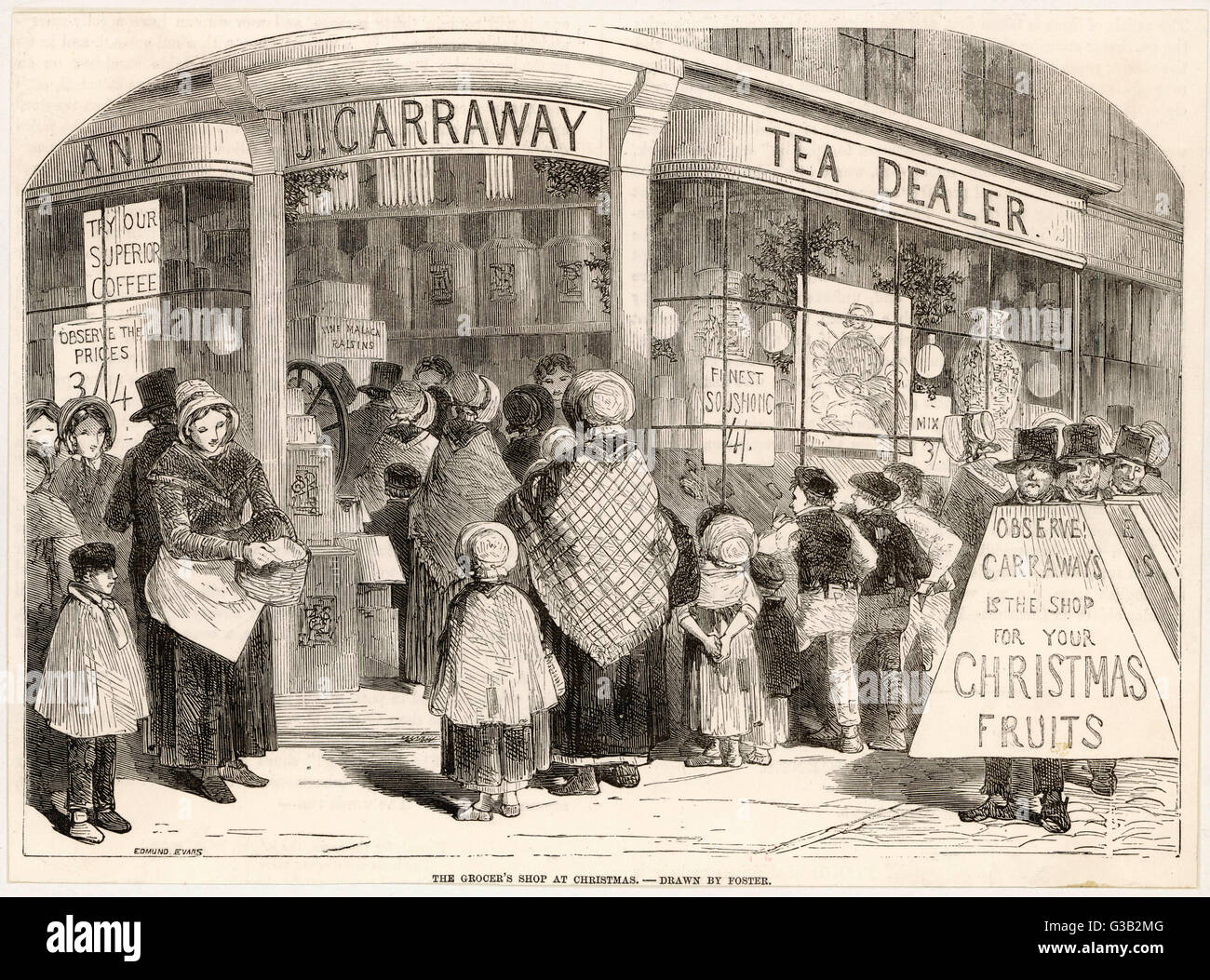 Tea dealer 1850 Stock Photo - Alamy