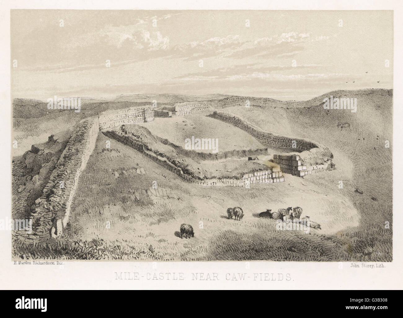 Hadrians wall and milecastle hi-res stock photography and images - Alamy