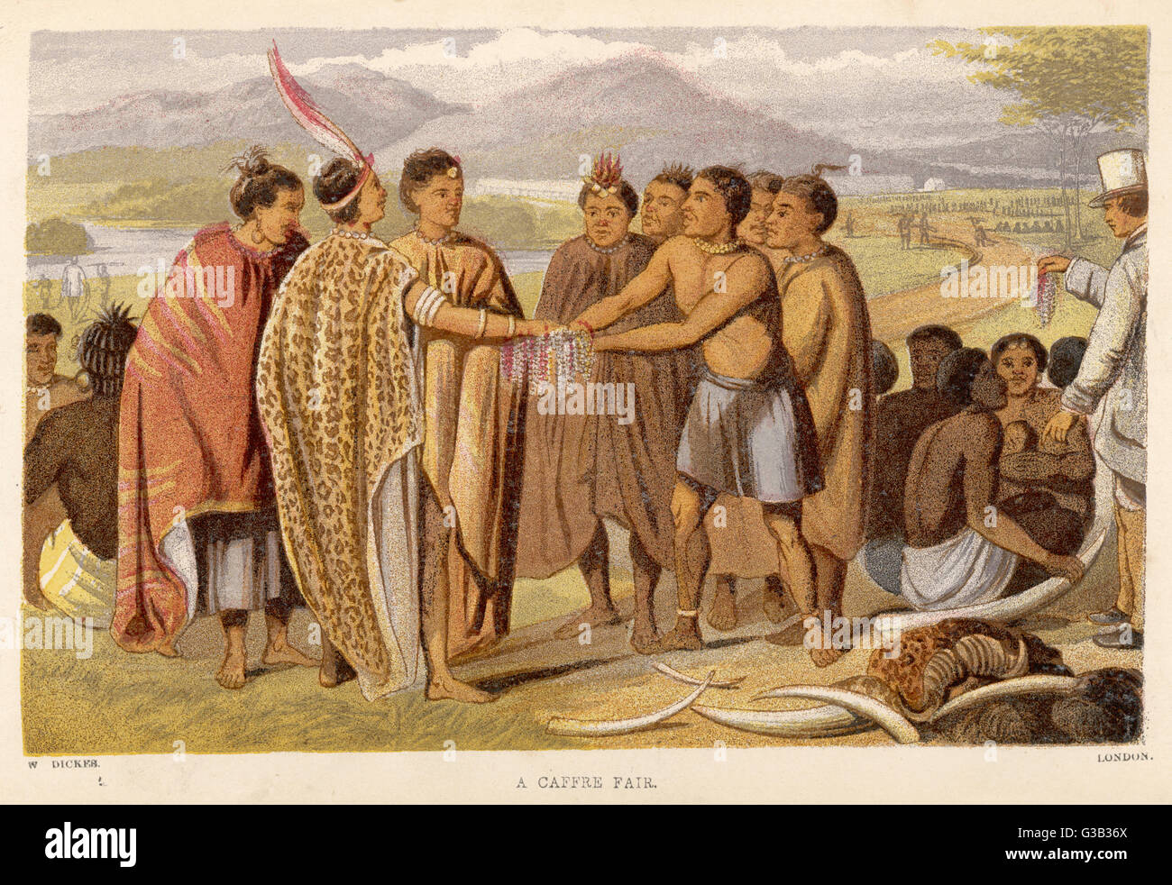 EXCHANGING GOODS AT FAIR Stock Photo - Alamy