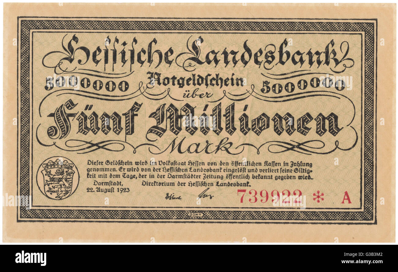 Million mark note hi-res stock photography and images - Alamy