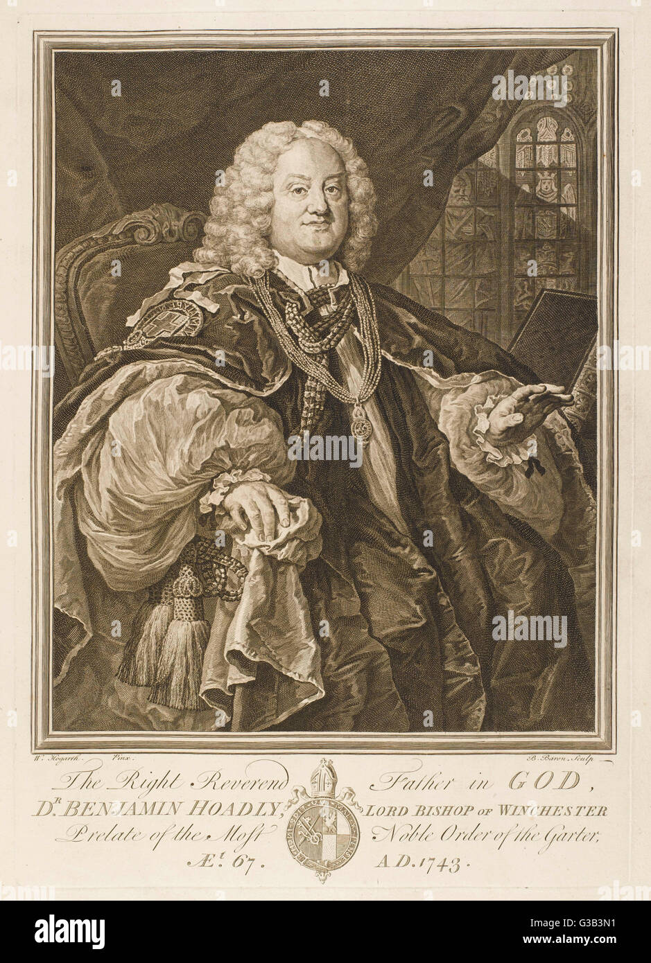 BENJAMIN HOADLY, BISHOP OF WINCHESTER Date: 1676 - 1761 Stock Photo - Alamy