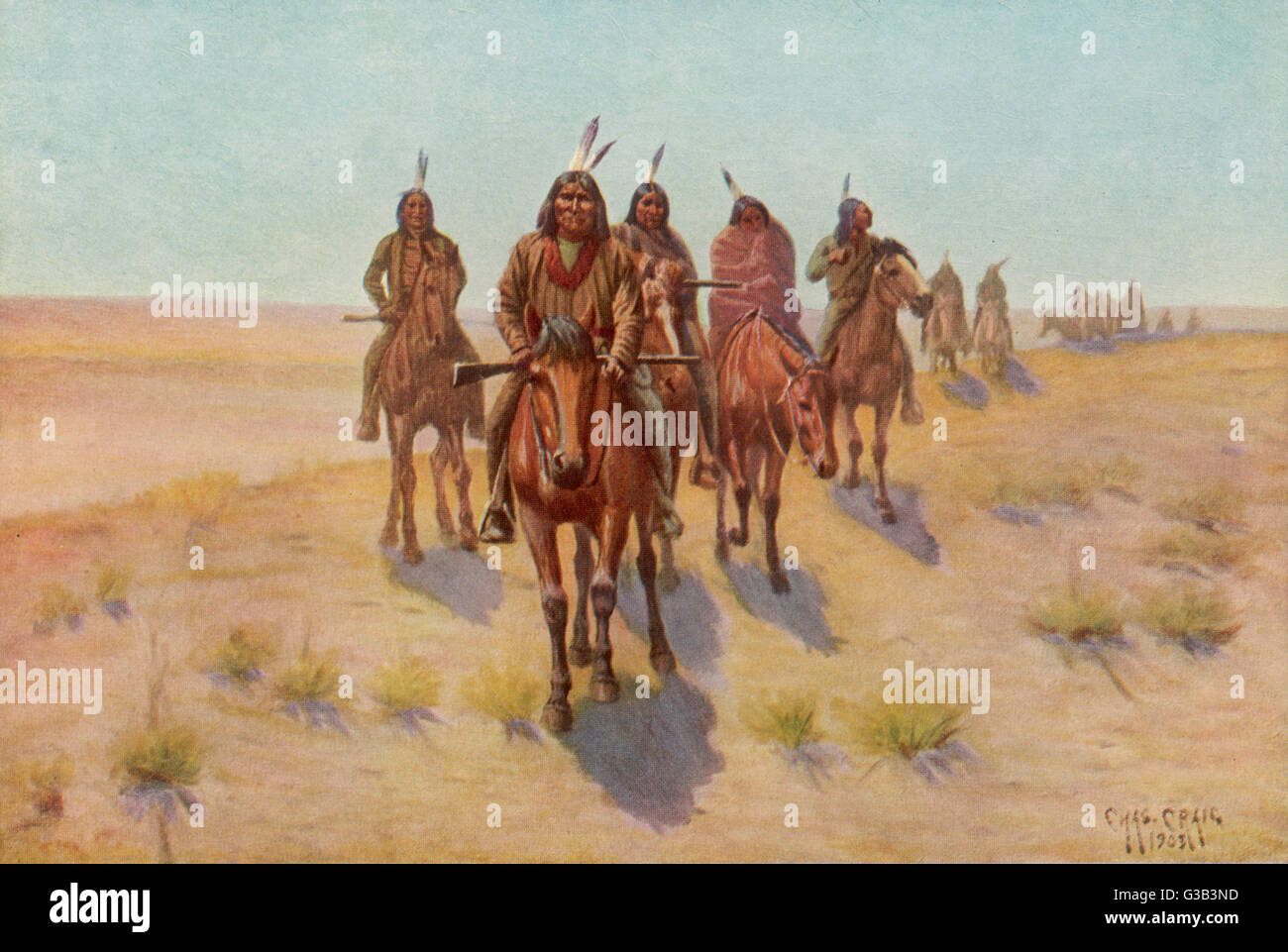 Apache war party hi-res stock photography and images - Alamy