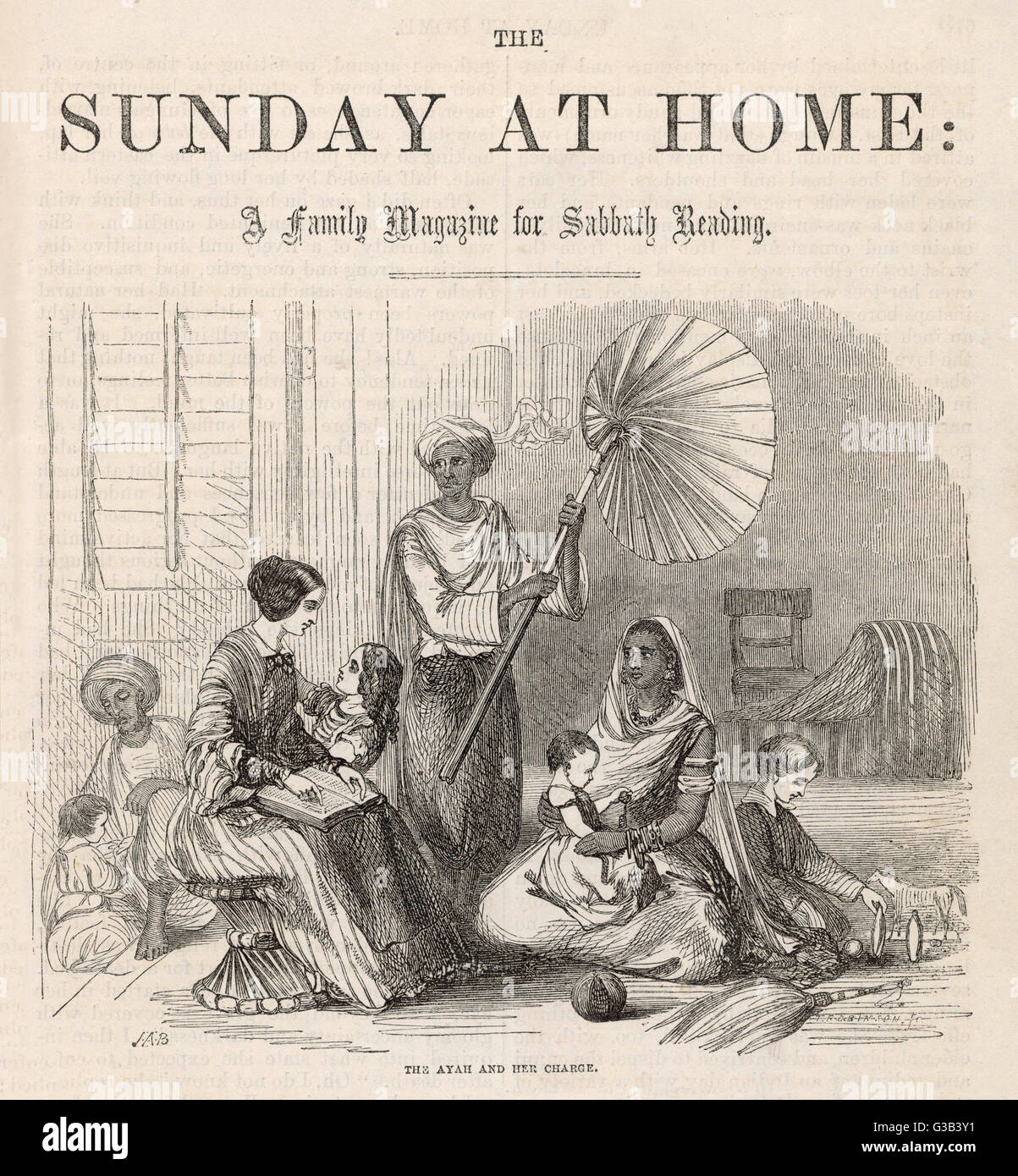 An Indian Ayah Stock Photo - Alamy