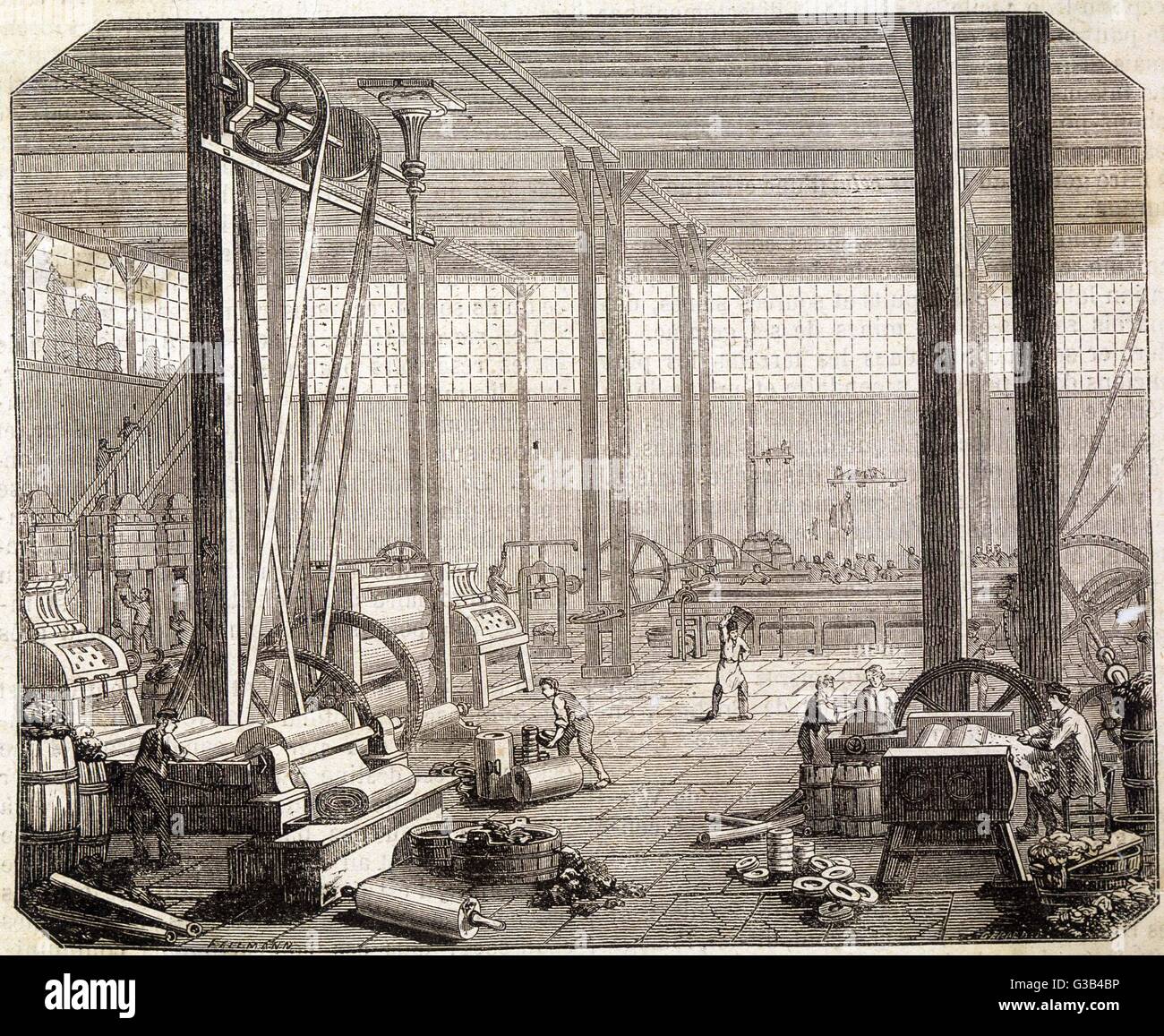 French Rubber Factory Stock Photo - Alamy