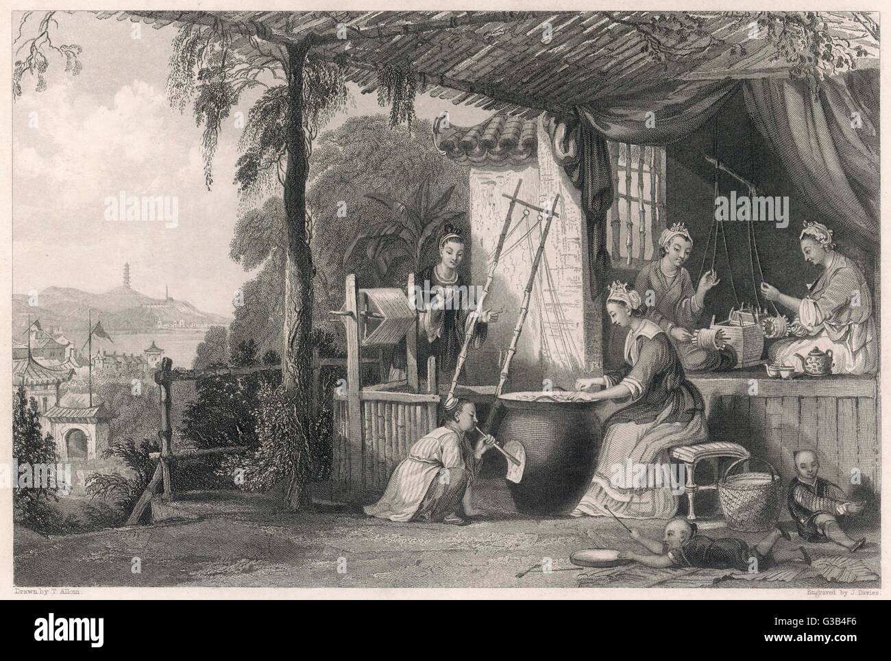 Chinese Silk Industry Stock Photo - Alamy