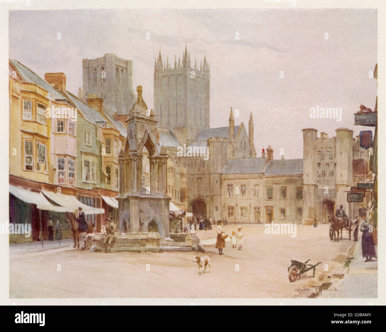 Wells - Marketplace 1906 Stock Photo - Alamy