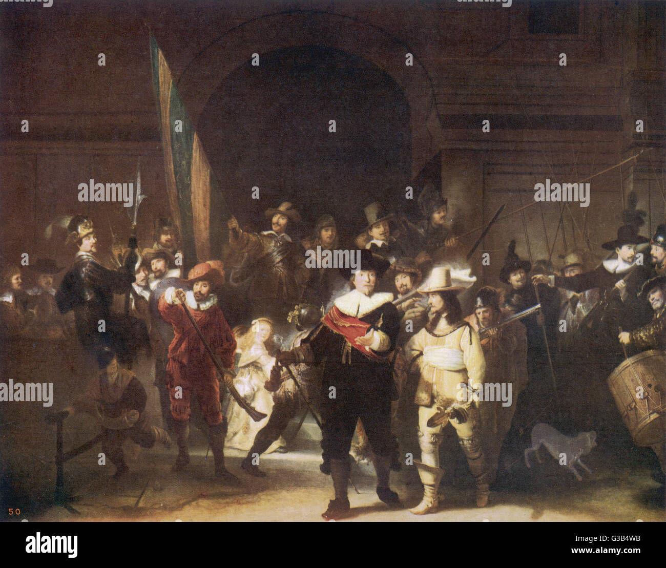 The Night Watch by Rembrandt Van Rijn, Amsterdam Date: circa 1660 Stock ...