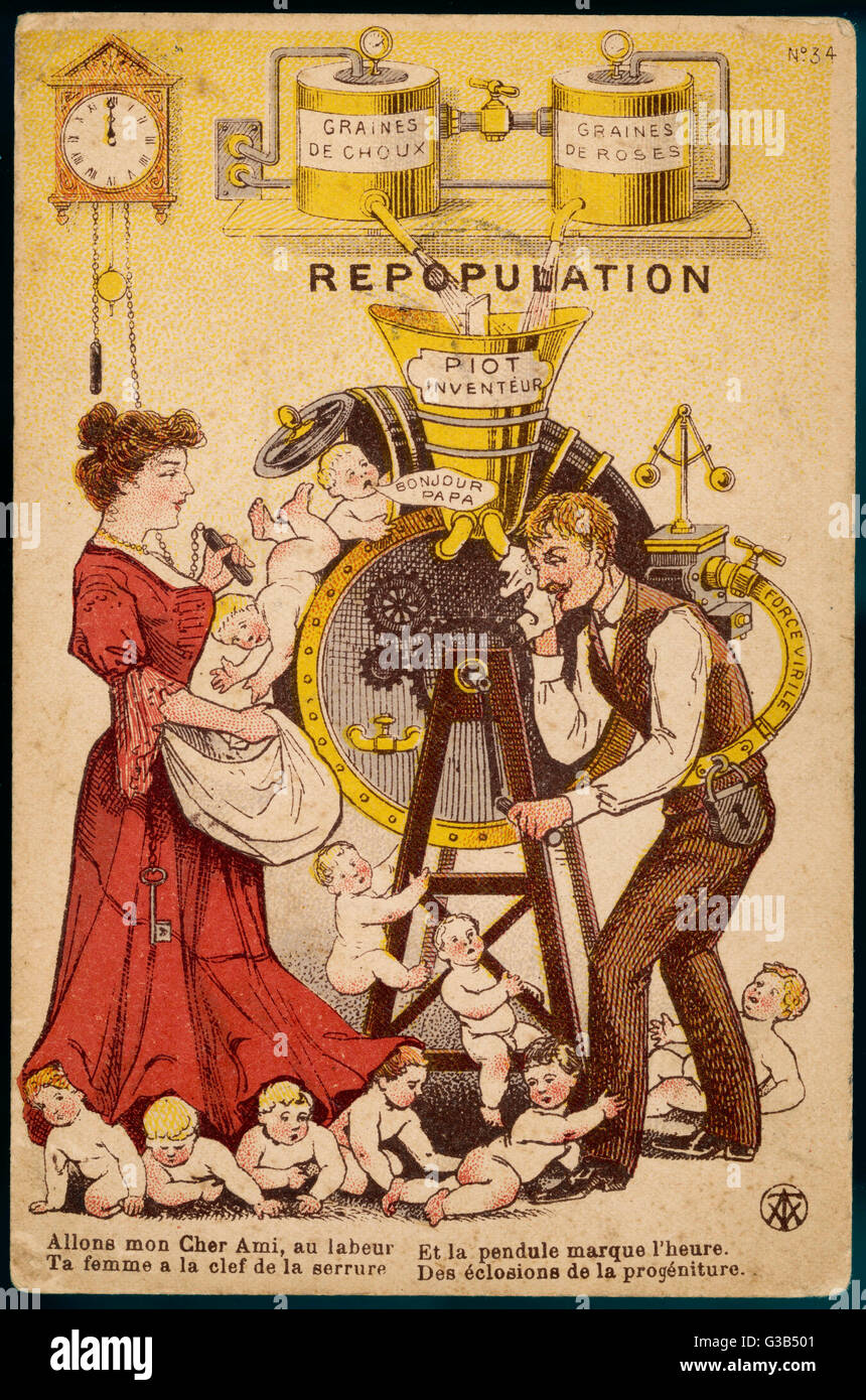 BABY MAKING MACHINE/1906 Stock Photo - Alamy