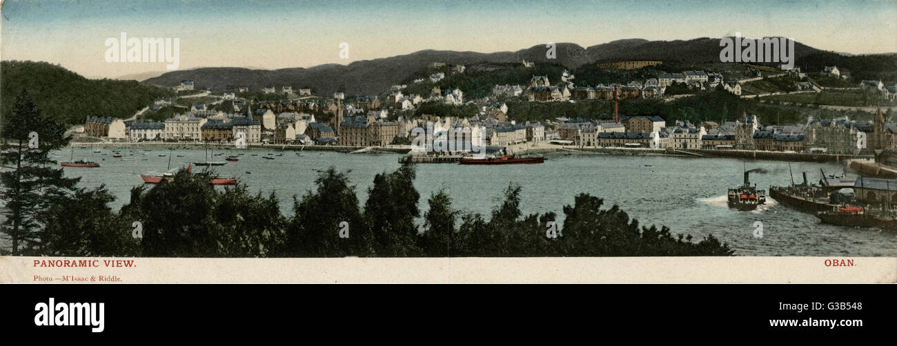 Panoramic view of Oban, Western Scotland Stock Photo - Alamy