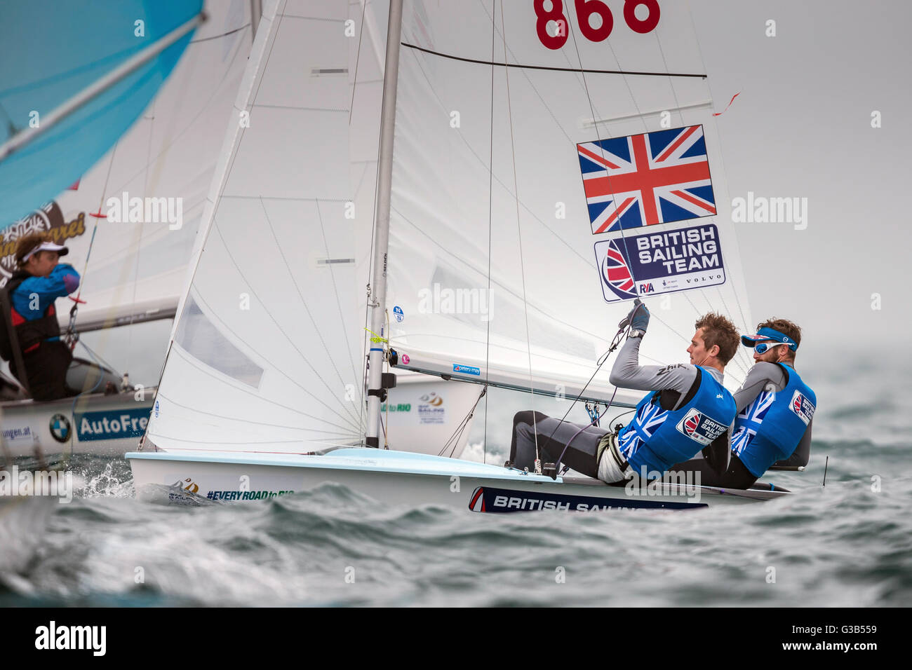 Team GBR Olympic sailors Luke Patience (right) and Chris Grube pictured ...
