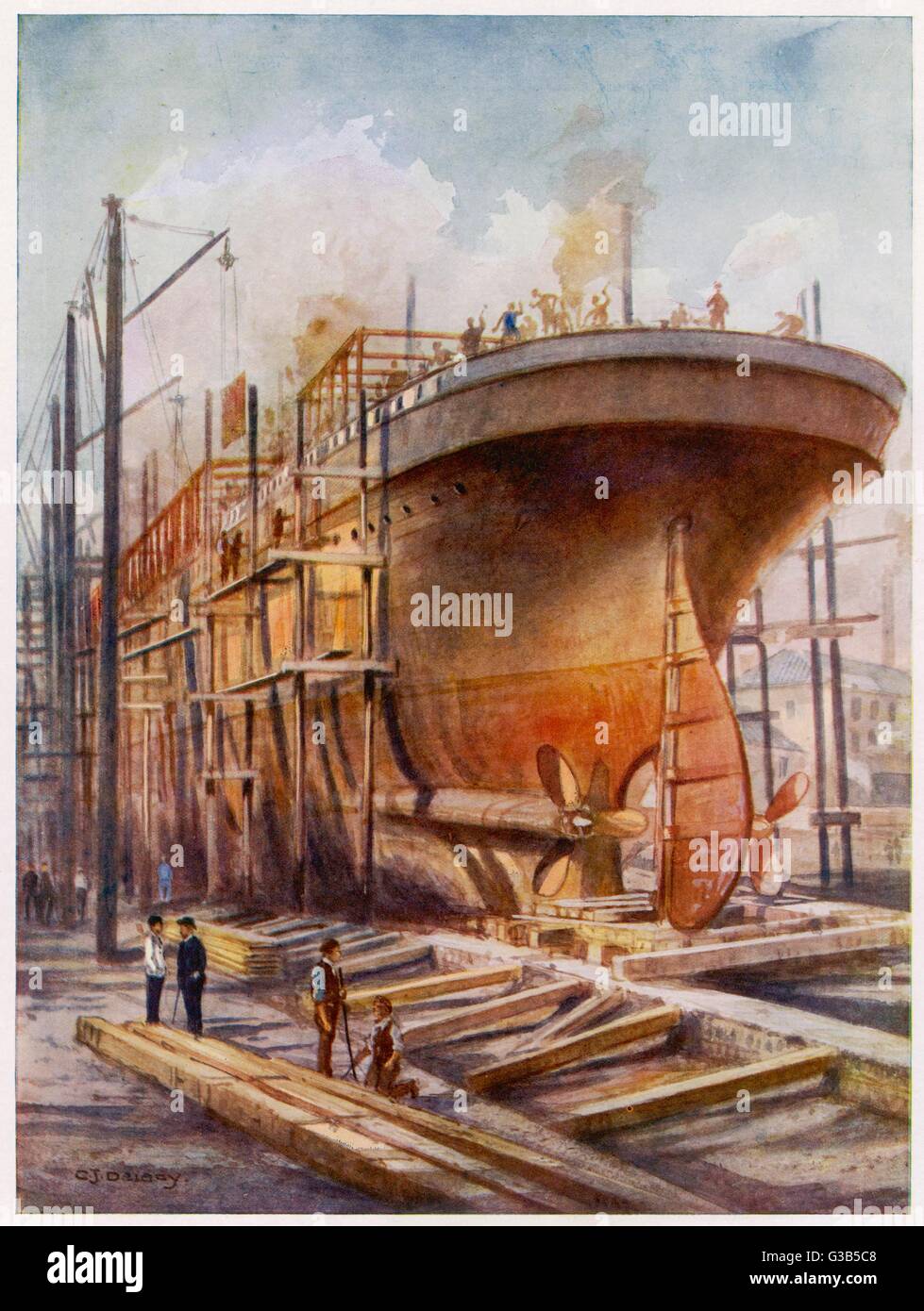 SHIPBUILDING, WW1 PERIOD Stock Photo - Alamy