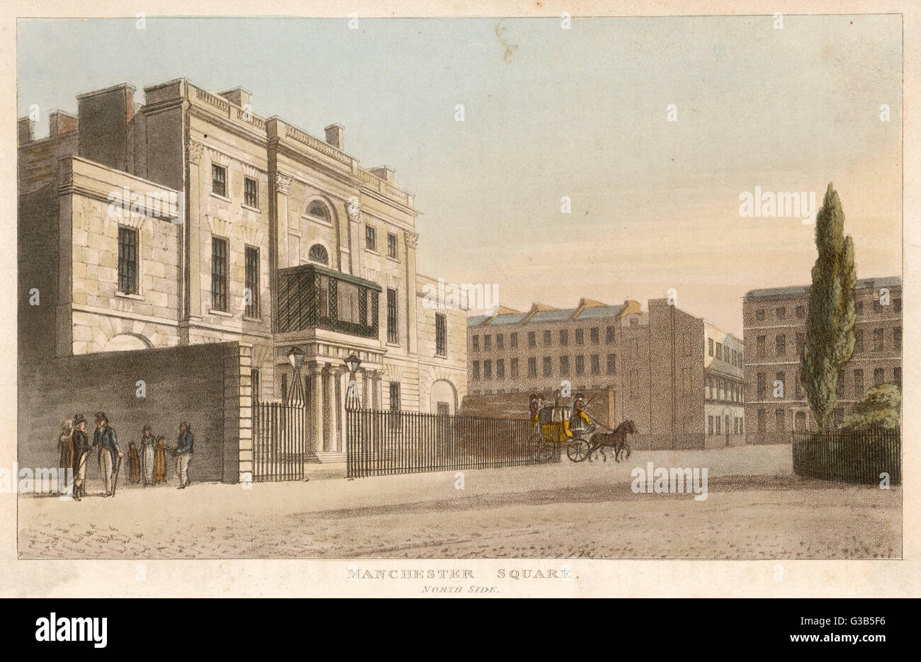 MANCHESTER SQUARE 1813 Stock Photo - Alamy