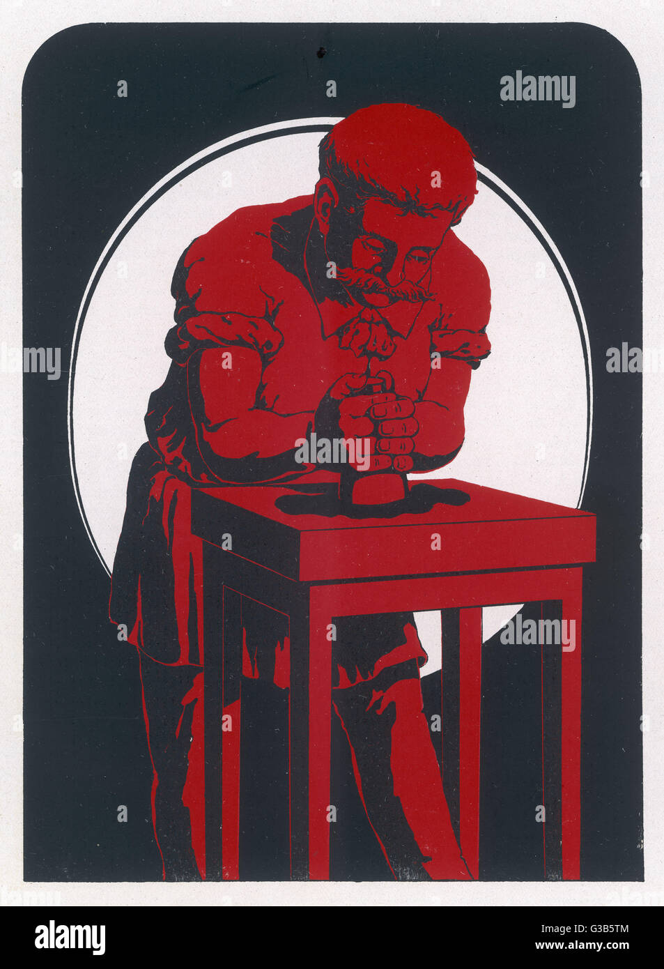 Inking A Block 1907 Stock Photo Alamy