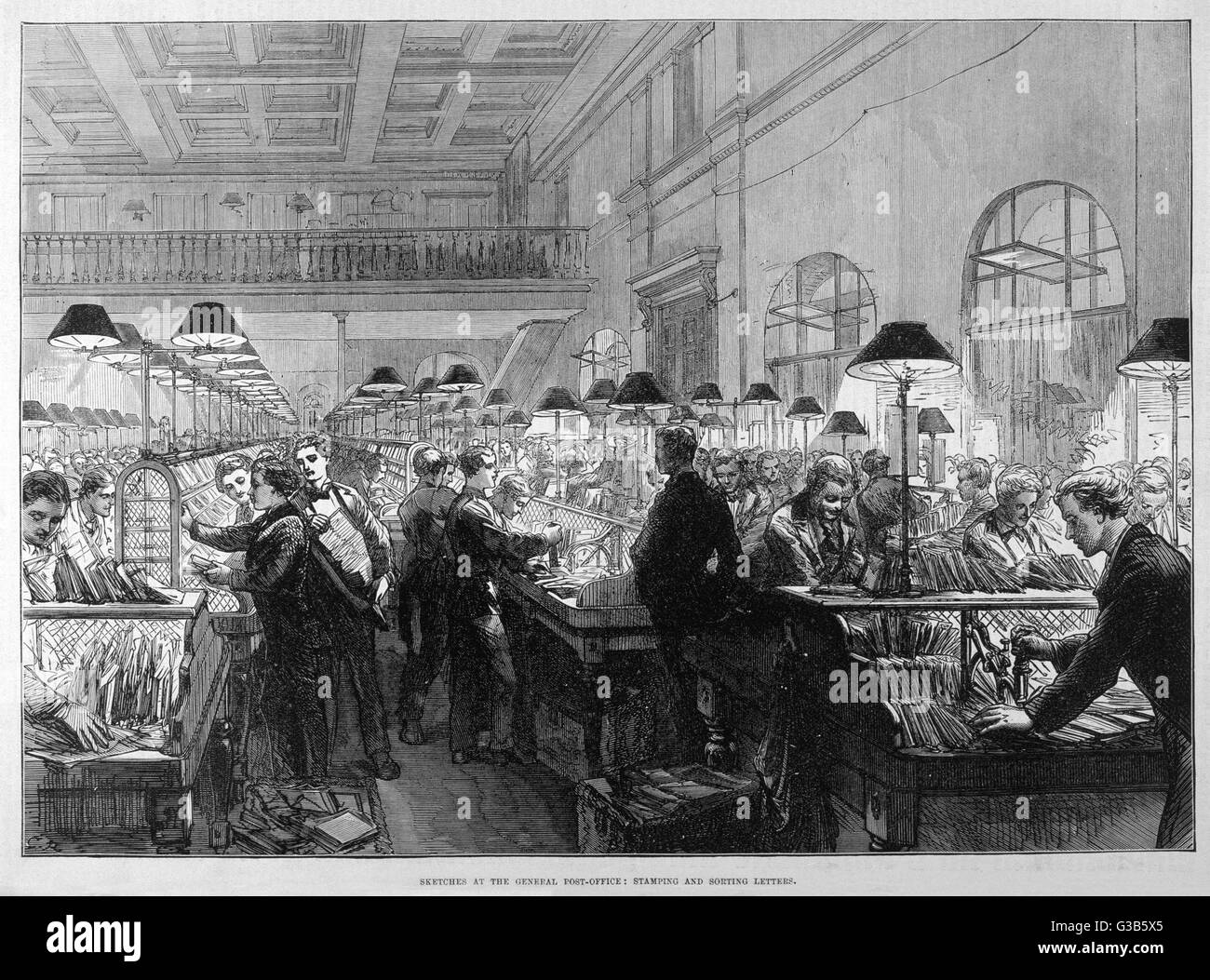 Clerks sorting letters hi-res stock photography and images - Alamy
