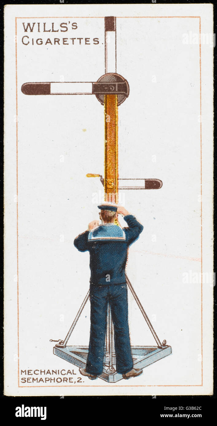USING MECH. SEMAPHORE Stock Photo - Alamy