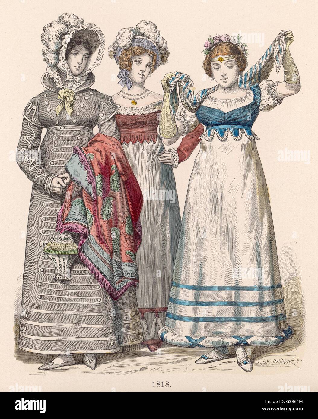 1818 Women's Costume Stock Photo - Alamy