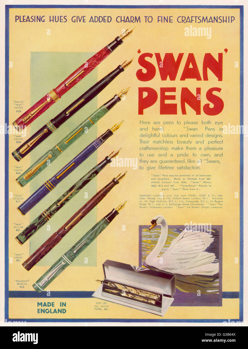 A selection of Swan pens for you to give your friends at Christmas ...