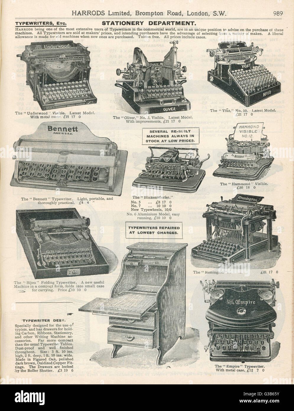 Typewriters History Historical Stock Photos & Typewriters History ...