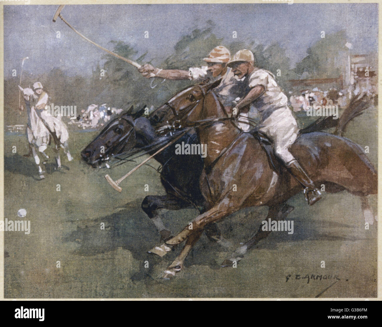DURING A POLO MATCH Stock Photo - Alamy