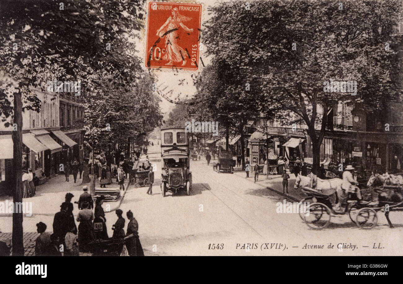 Avenue de Clichy, Paris, France Stock Photo - Alamy