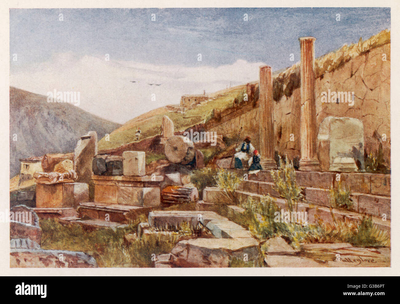Greece delphi portico hi-res stock photography and images - Alamy