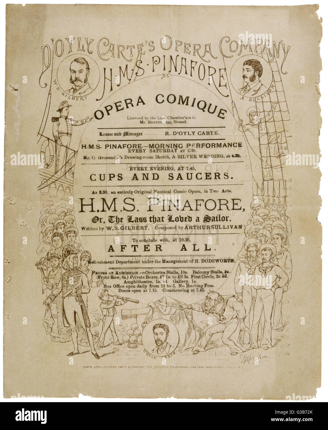 Hms pinafore original programme hi-res stock photography and images - Alamy