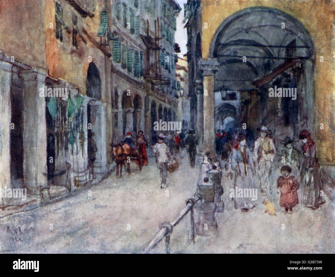 ITALY/PISA STREET 1905 Stock Photo - Alamy