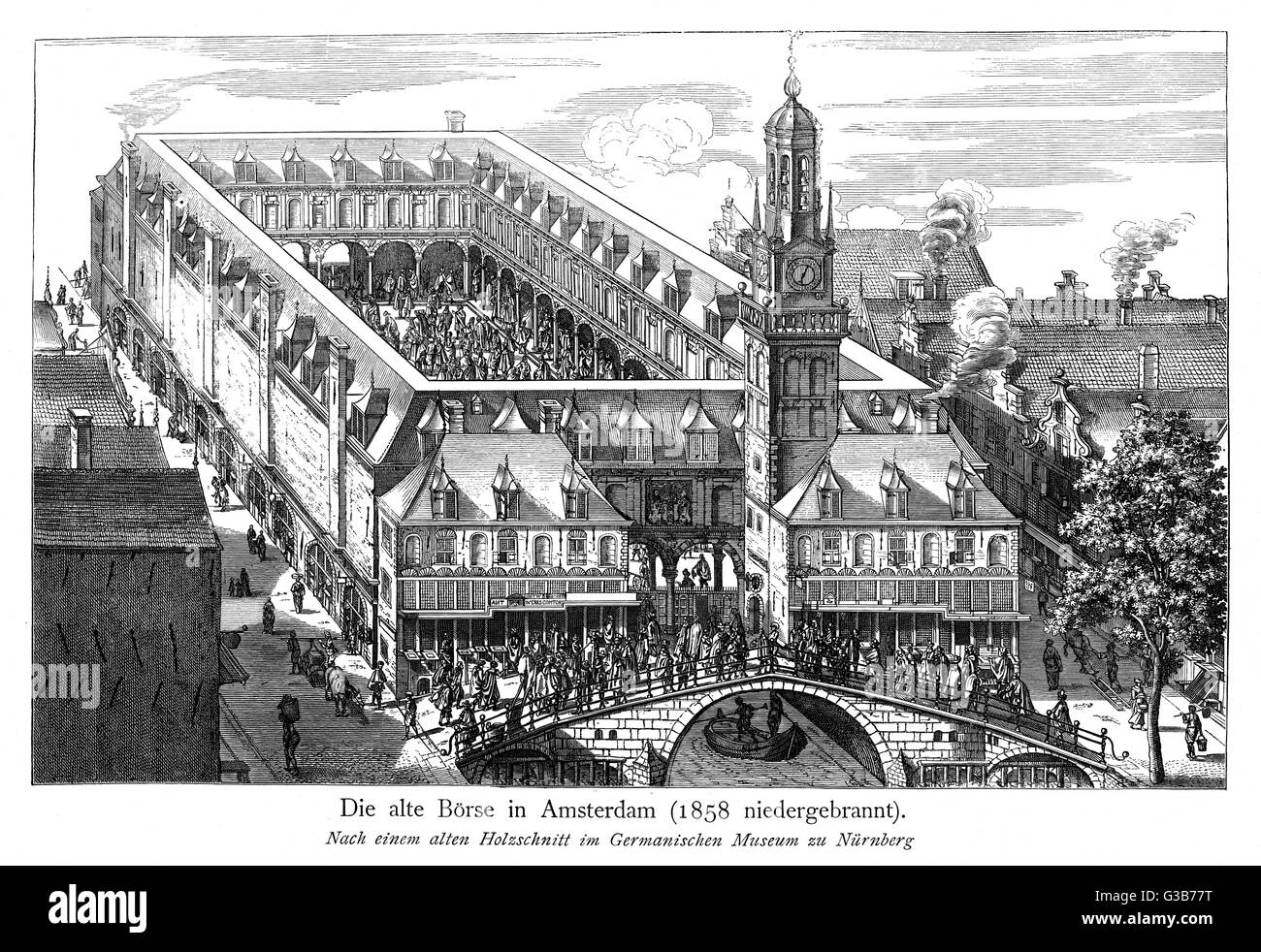 Amsterdam exchange building Black and White Stock Photos & Images - Alamy