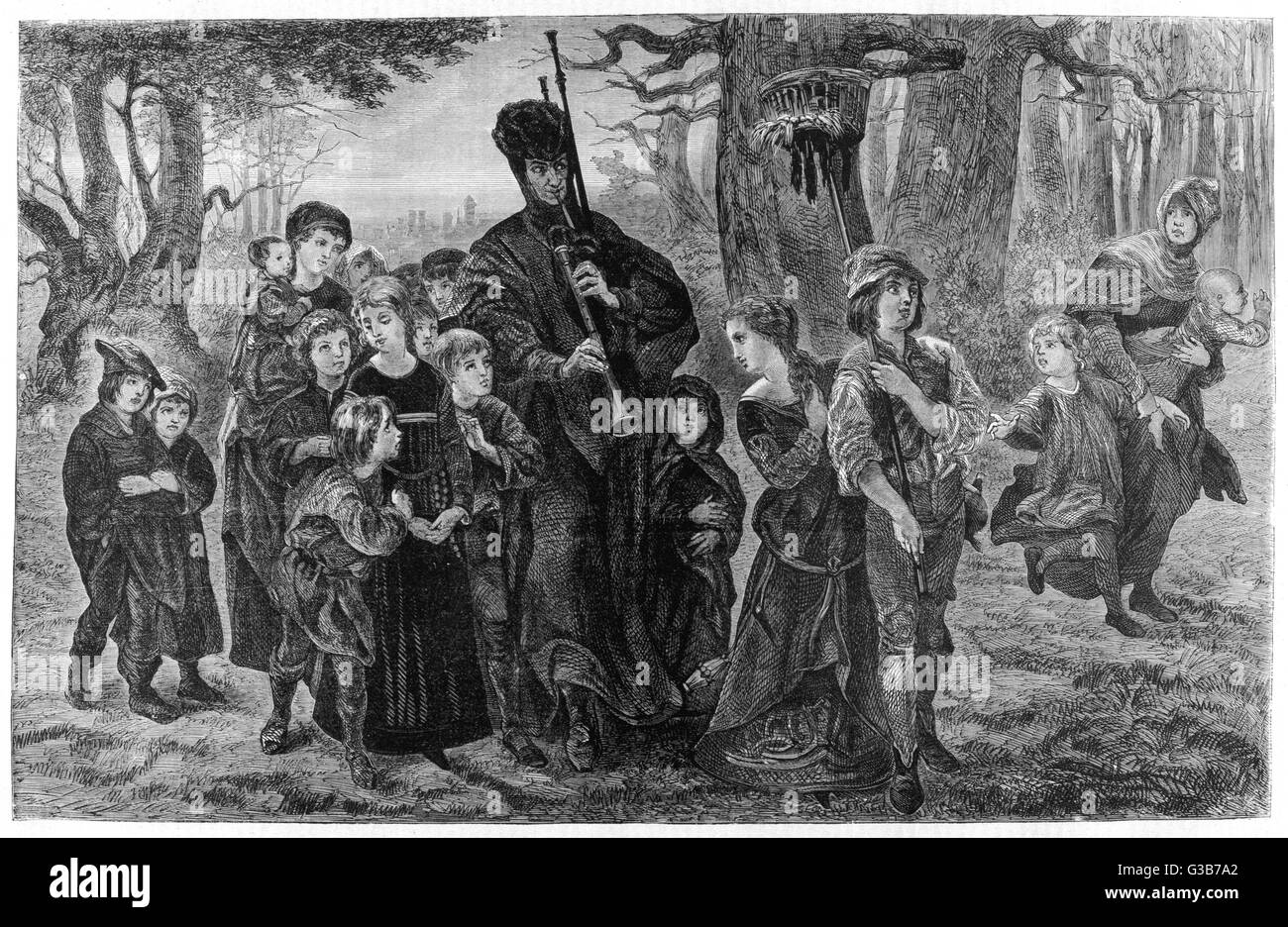 Pied piper Black and White Stock Photos & Images - Alamy