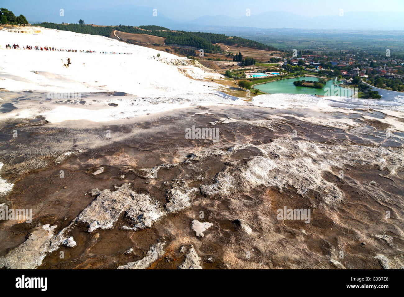 unique abstract in pamukkale turkey asia the old calcium bath and ...