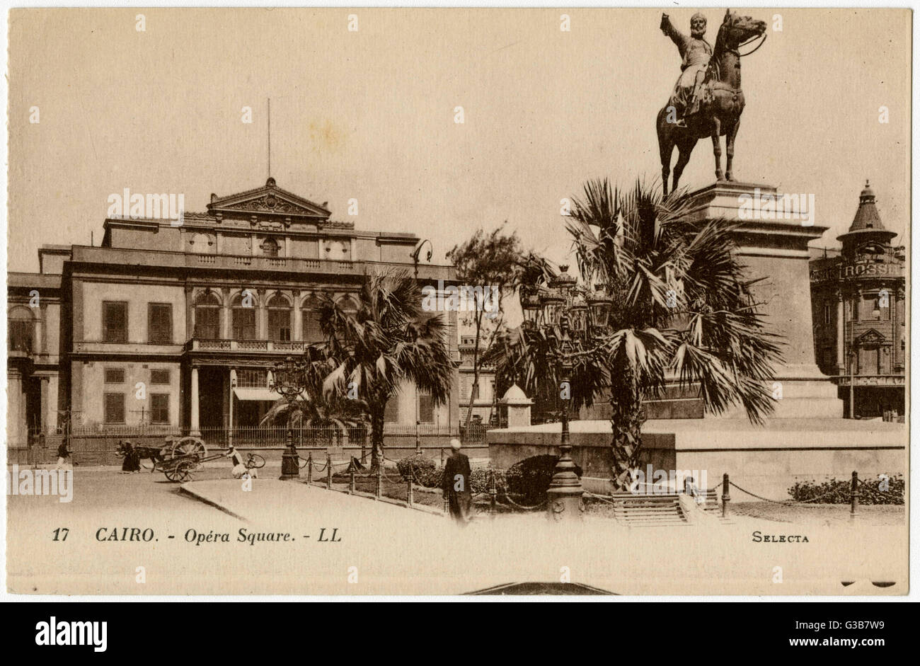 The Opera House in Opera Square, Cairo. Date: circa 1910 Stock Photo ...