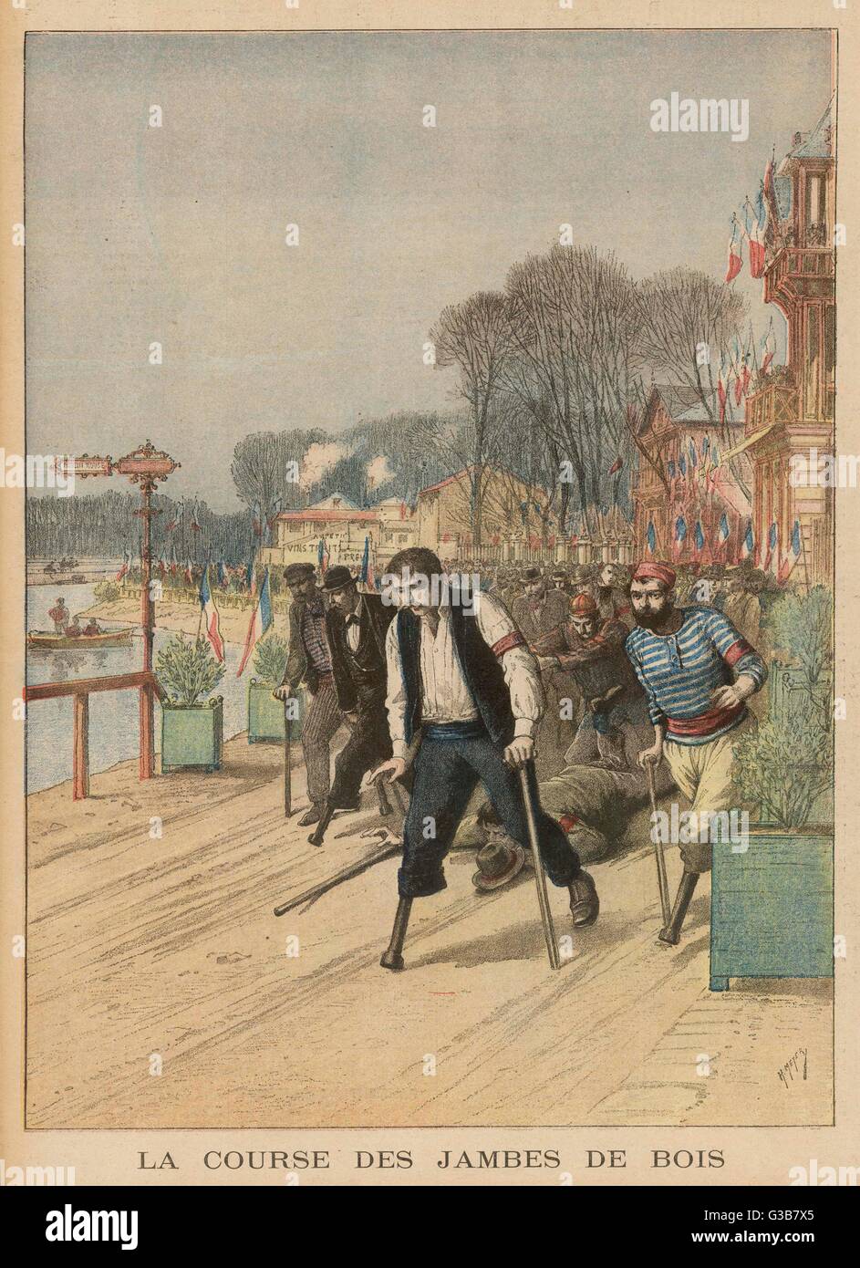 1-Legged Race 1895 Stock Photo - Alamy