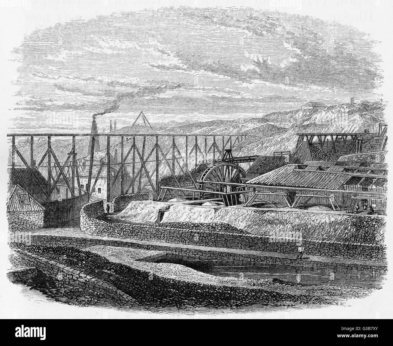 Richard Trevithick senior's water wheel at Cook's Kitchen mine ...