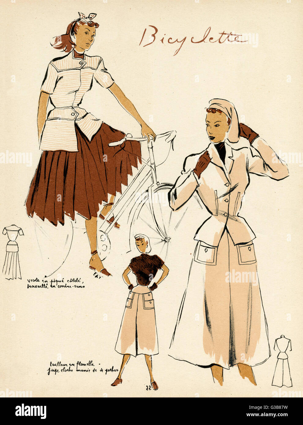 DRESSES LATE 1940s Stock Photo - Alamy