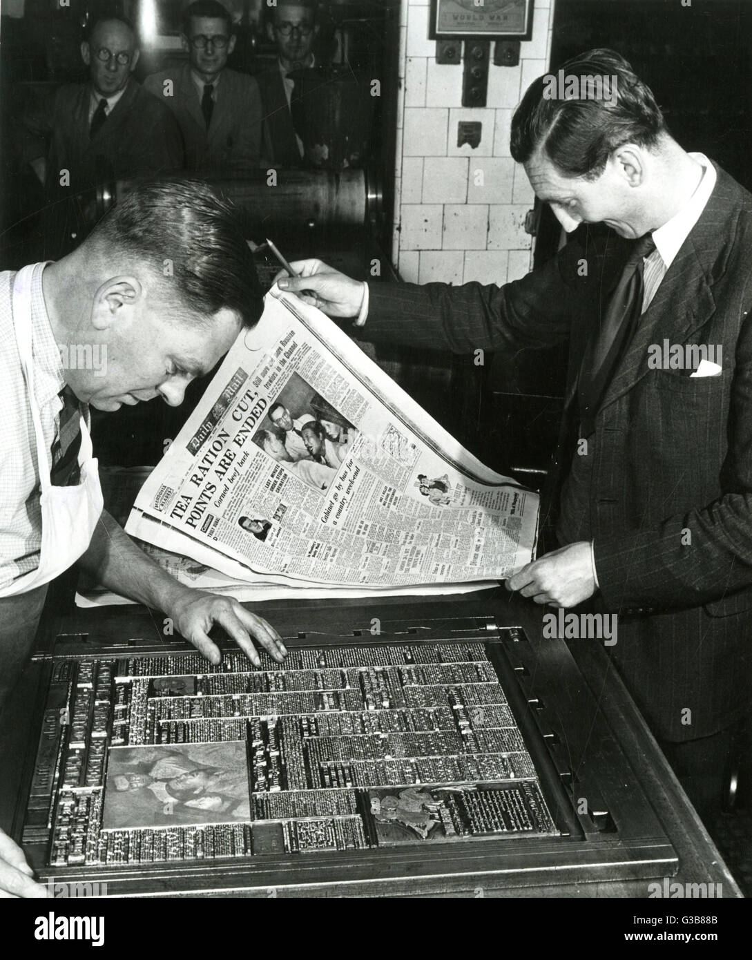 FIRST PAGE PROOF (PAPER Stock Photo - Alamy