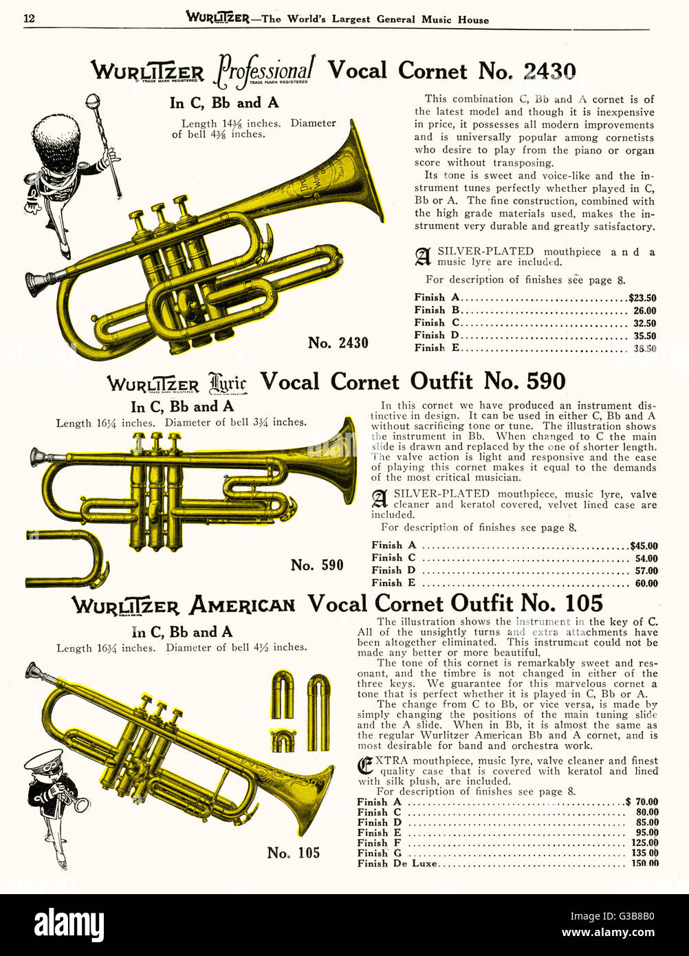 VOCAL CORNET (WURLITZER) 1 Stock Photo - Alamy