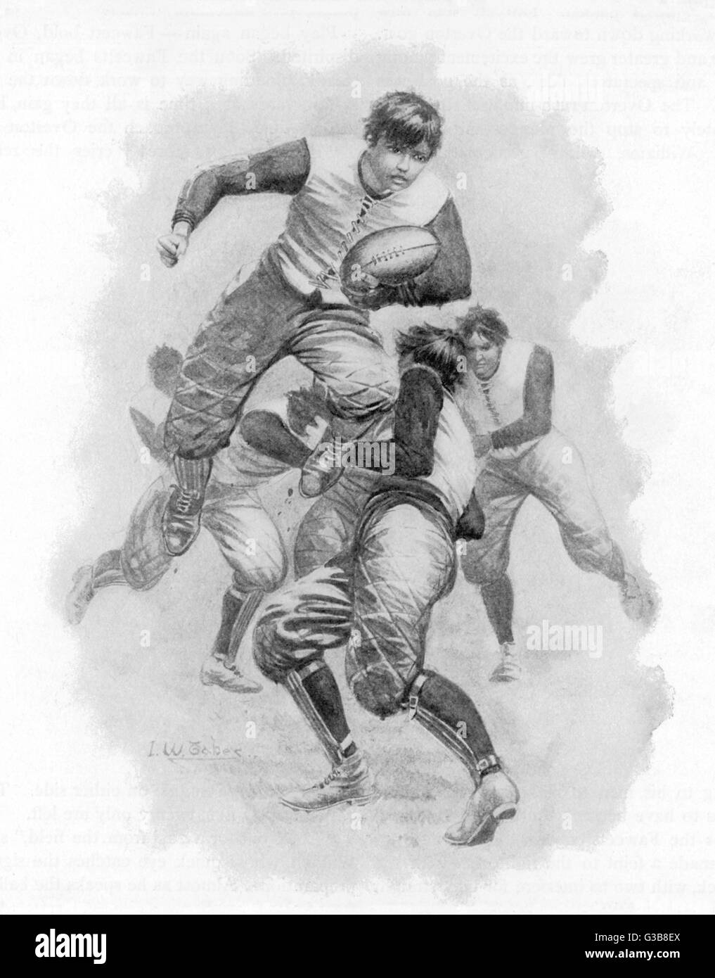 Us Football Player 1894 Stock Photo - Alamy