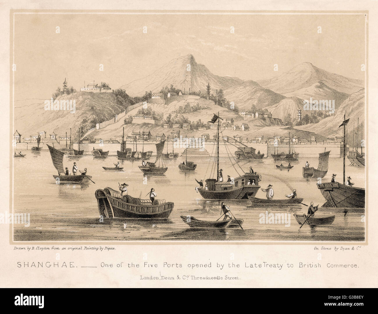 CHINA/SHANGHAI PORT 1850 Stock Photo - Alamy