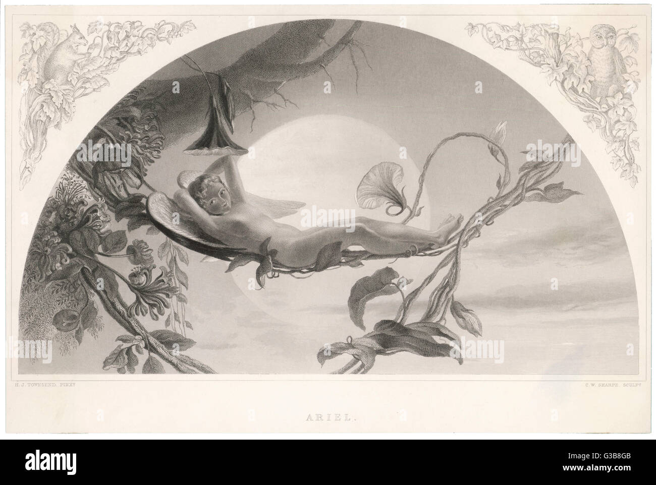 Ariel, the airy spirit of the island; servant to Prospero & the source ...
