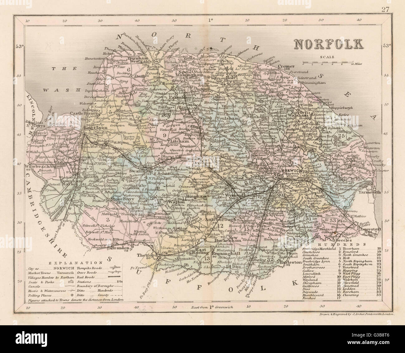 Norfolk Map High Resolution Stock Photography and Images - Alamy