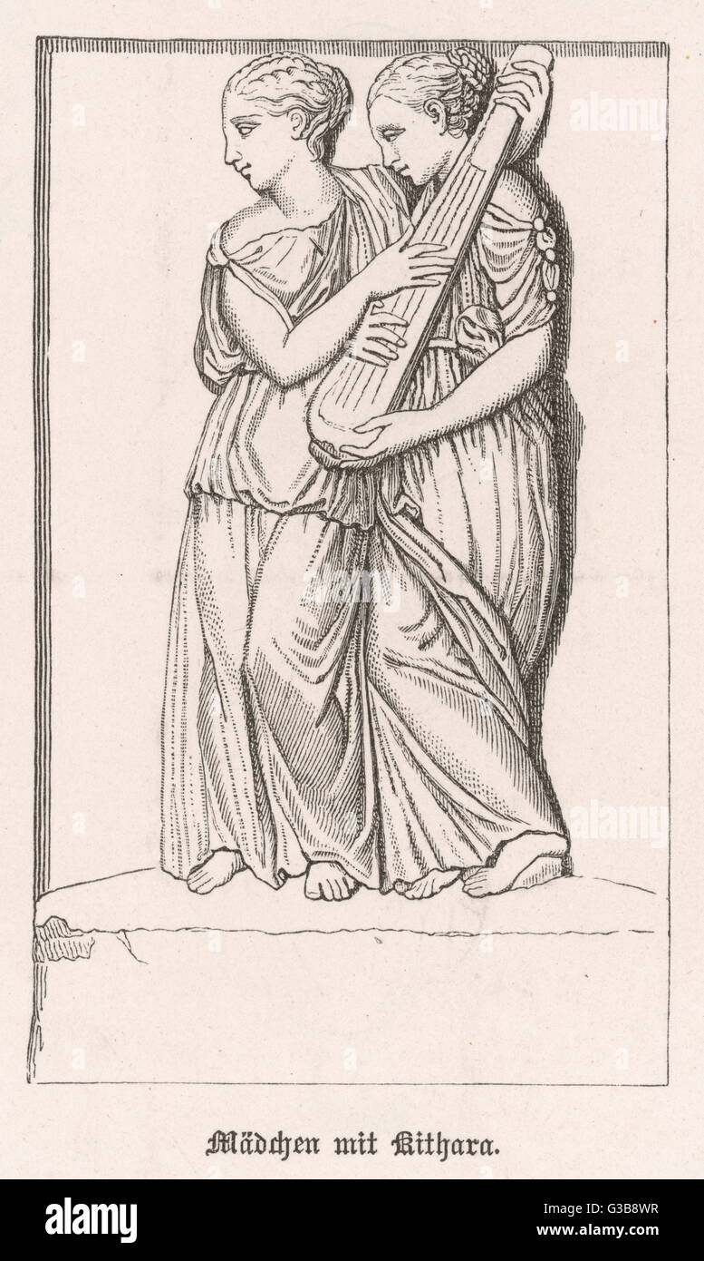 Women with a Kithara Stock Photo - Alamy