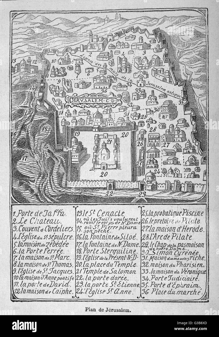 Map jerusalem hi-res stock photography and images - Alamy