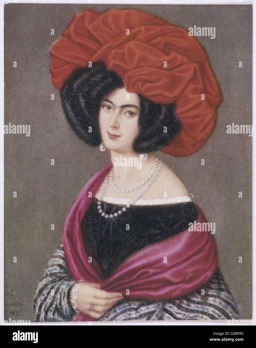 Exotic Lady 1830s Stock Photo - Alamy