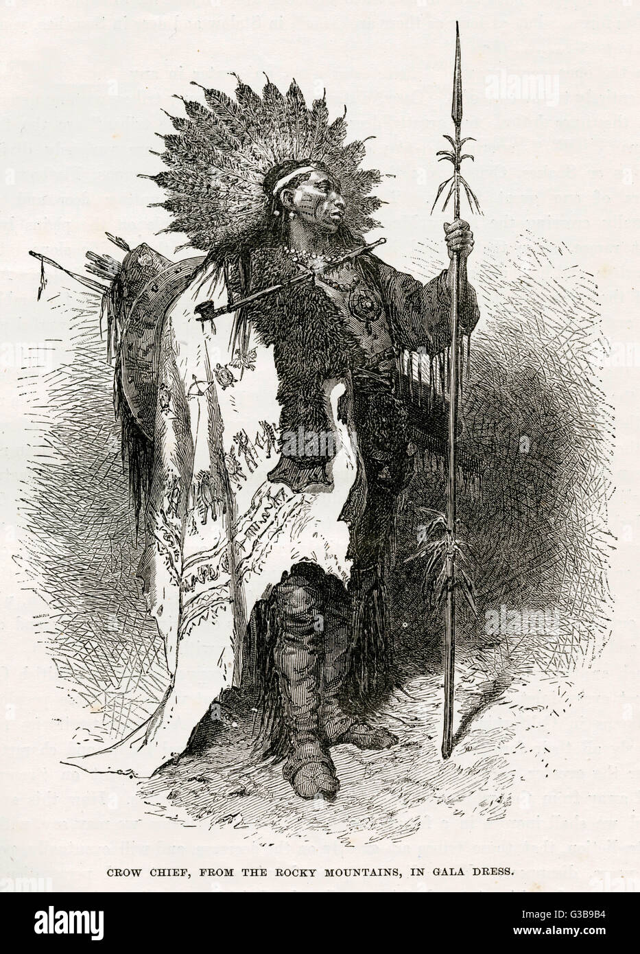 Racial Types - Crow Chief - circa 1860 Stock Photo - Alamy