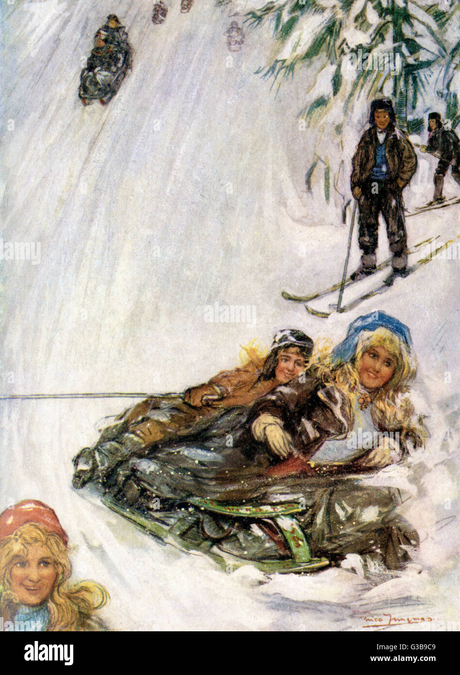 Overturned Sledge 1905 Stock Photo - Alamy