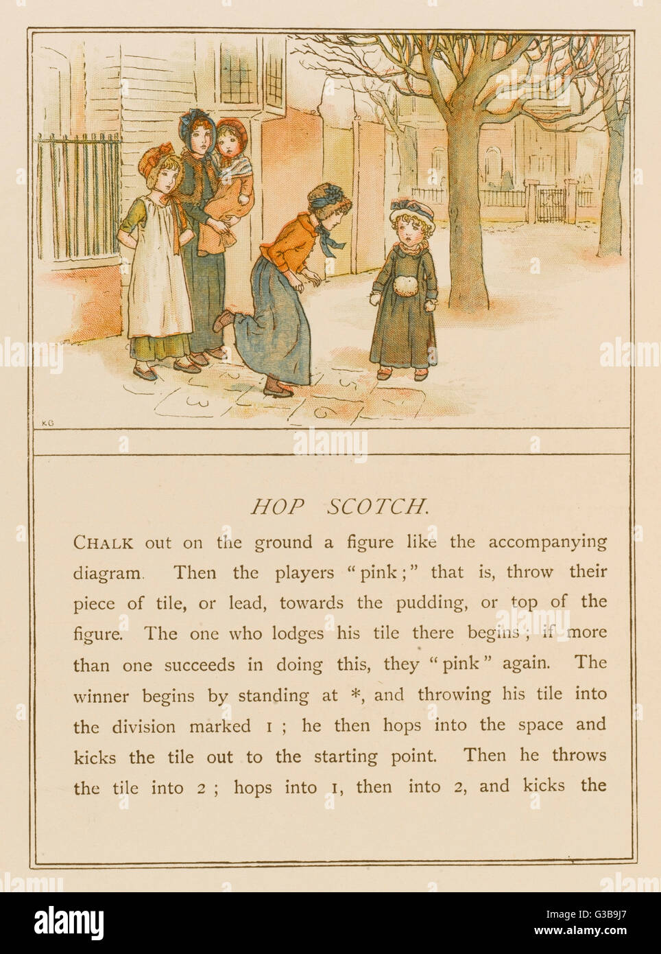 Games hopscotch 1889 hi-res stock photography and images - Alamy