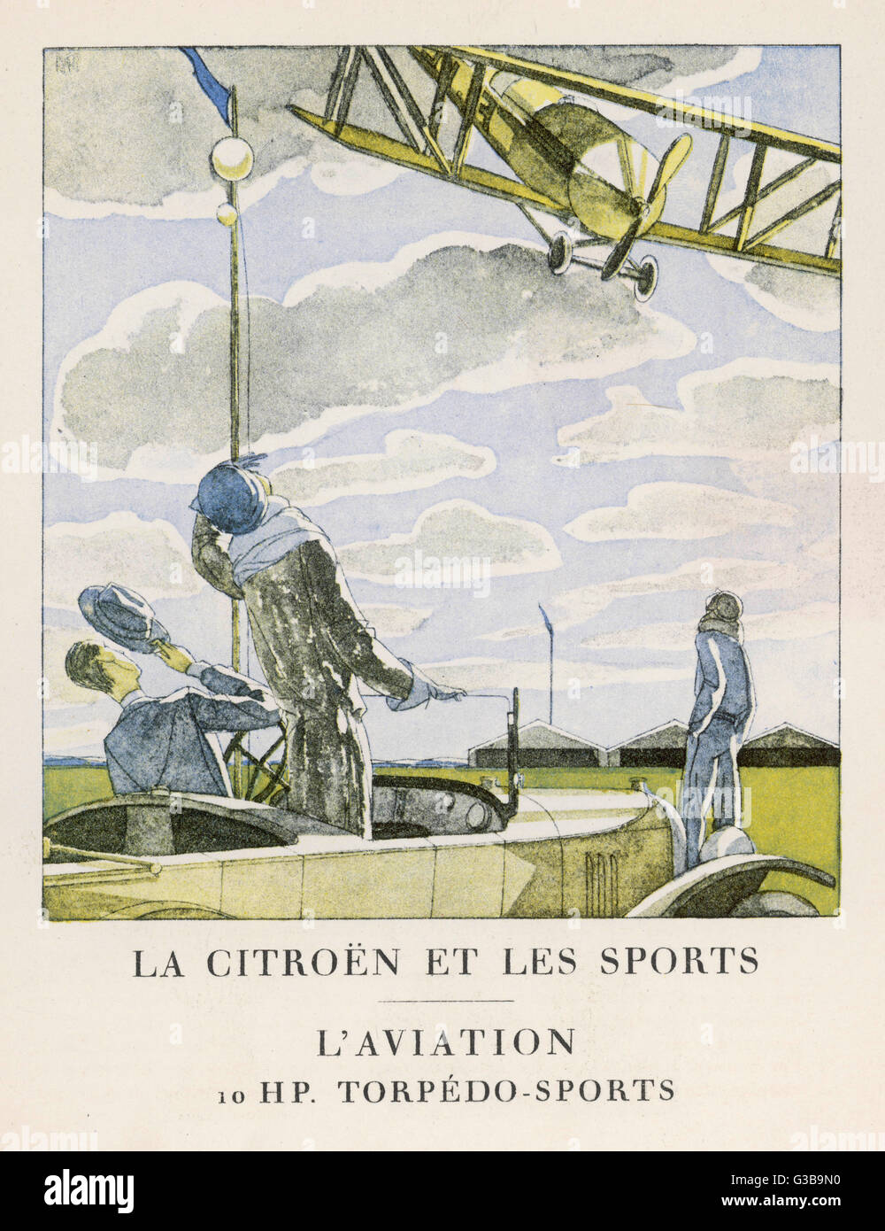 A FRENCH AIRFIELD 1922 Stock Photo - Alamy