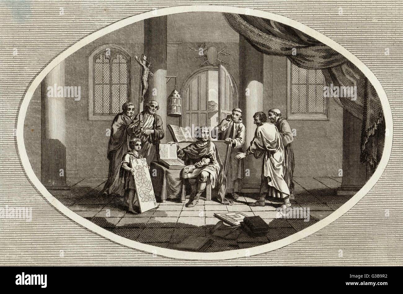 King Alfred forms a code of laws, and divides Britain into a network of ...
